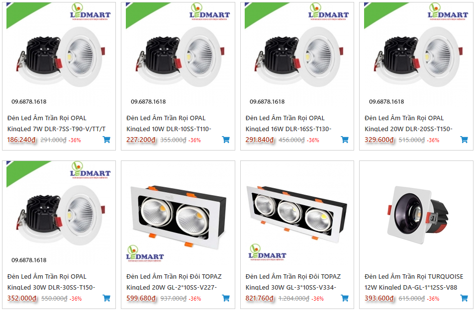 Đèn LED Âm Trần KingLED: Ứng dụng & Bảng giá đèn LED âm trần mới nhất năm 2024